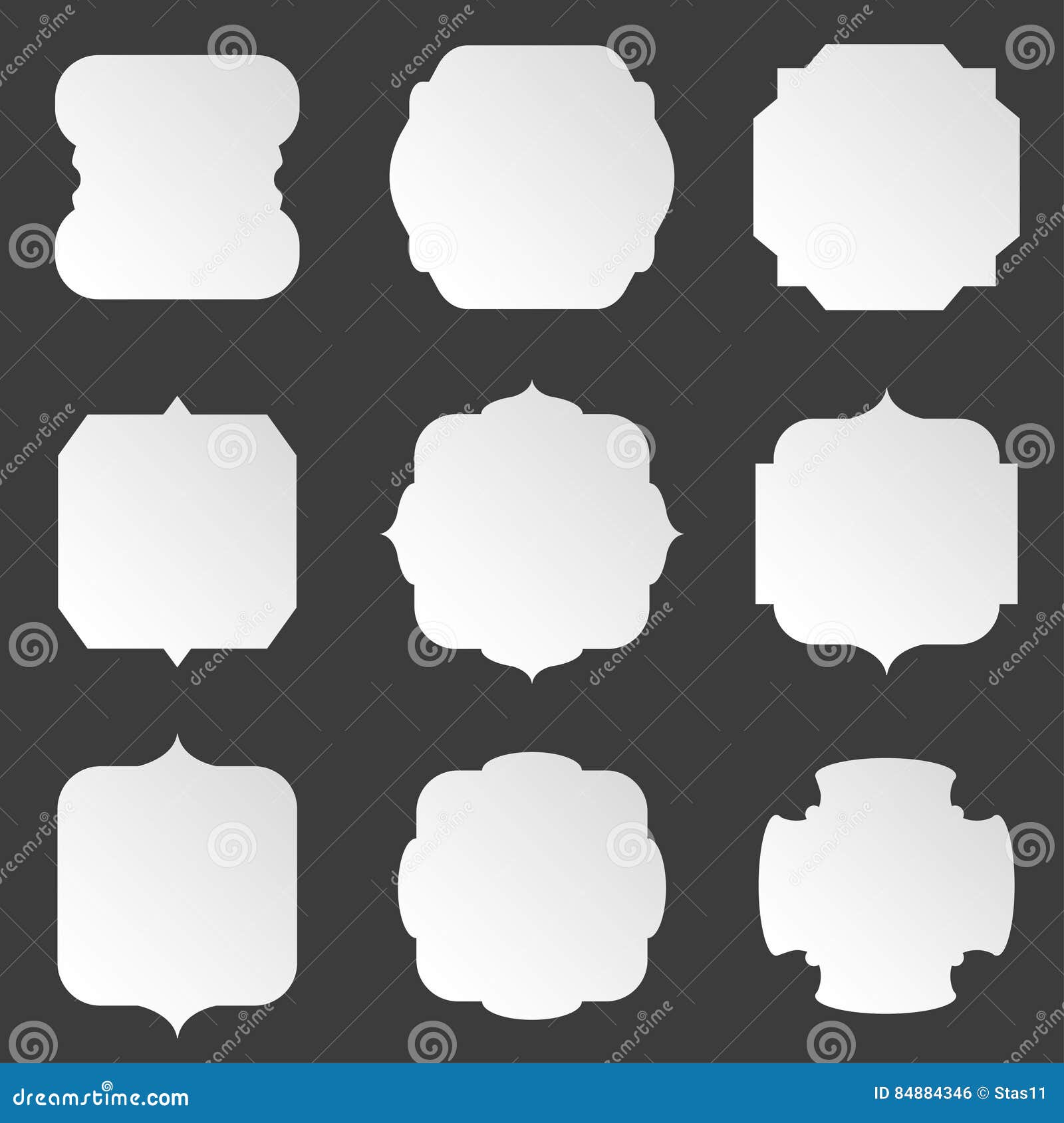 Big Elegant Frame and Border Set. Vector Illustration Stock ...