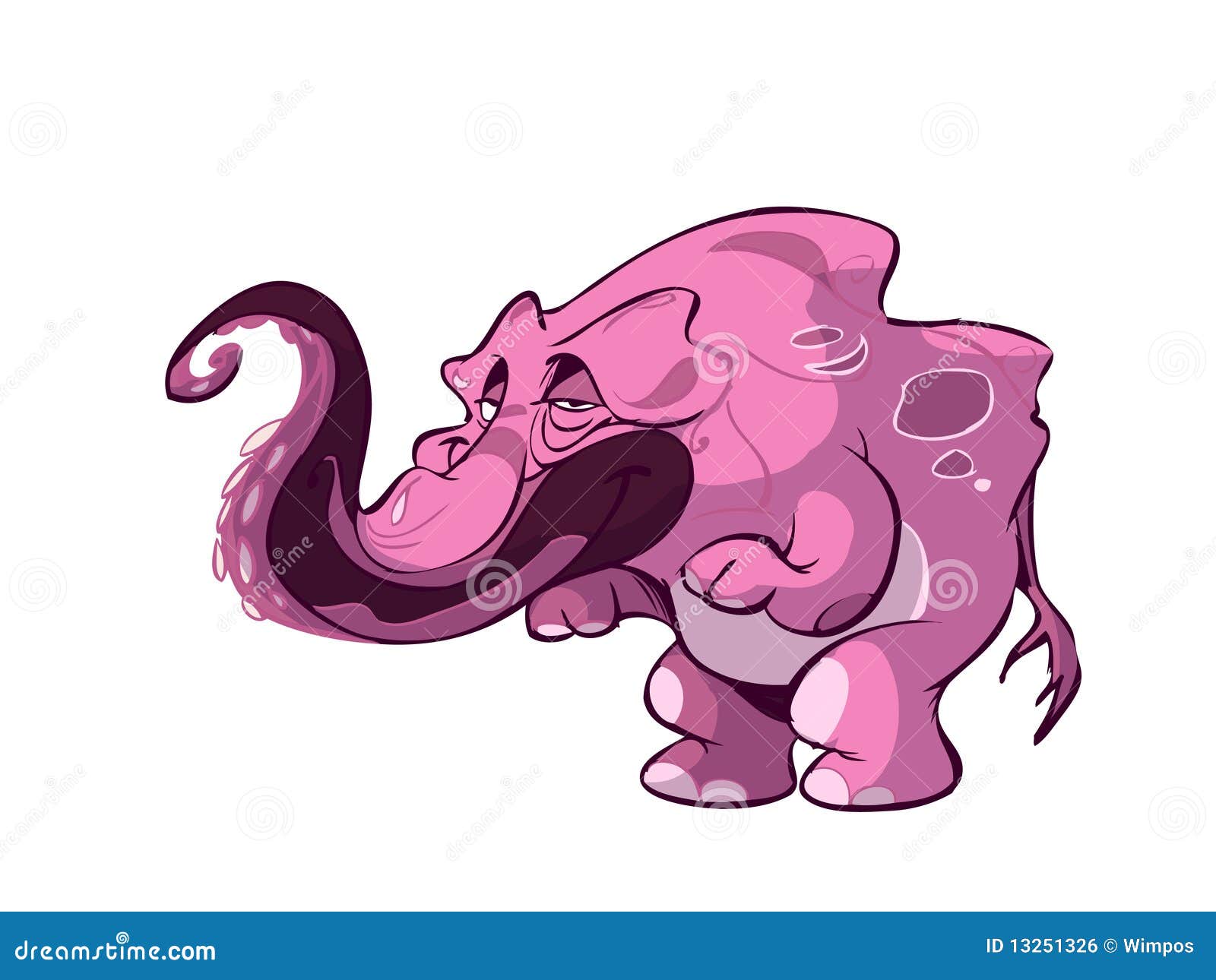Big elephant alien stock illustration. Illustration of dinosaur - 13251326