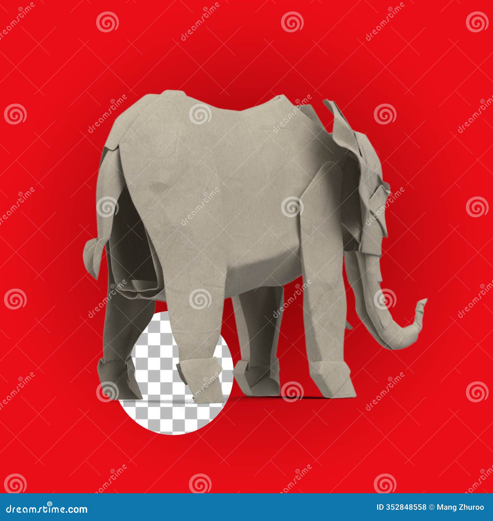 Big Elephant Paper Craft for Safari Concept Stock Photo - Image of ...