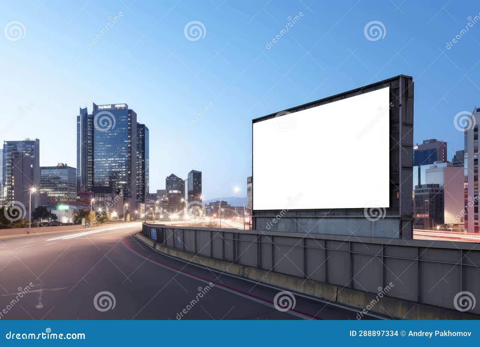 Big Empty Billboard in Big City, Empty Billboard with Copy Space for ...