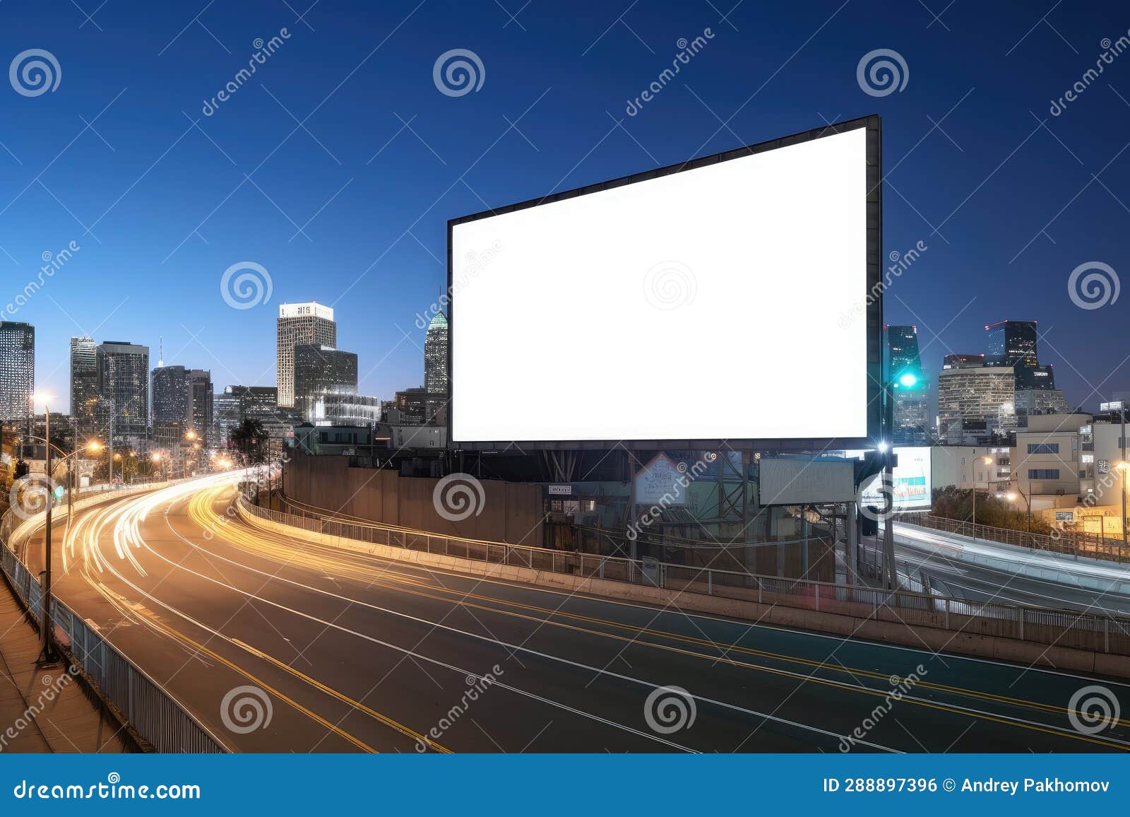 Big Empty Billboard in Big City, Empty Billboard with Copy Space for ...
