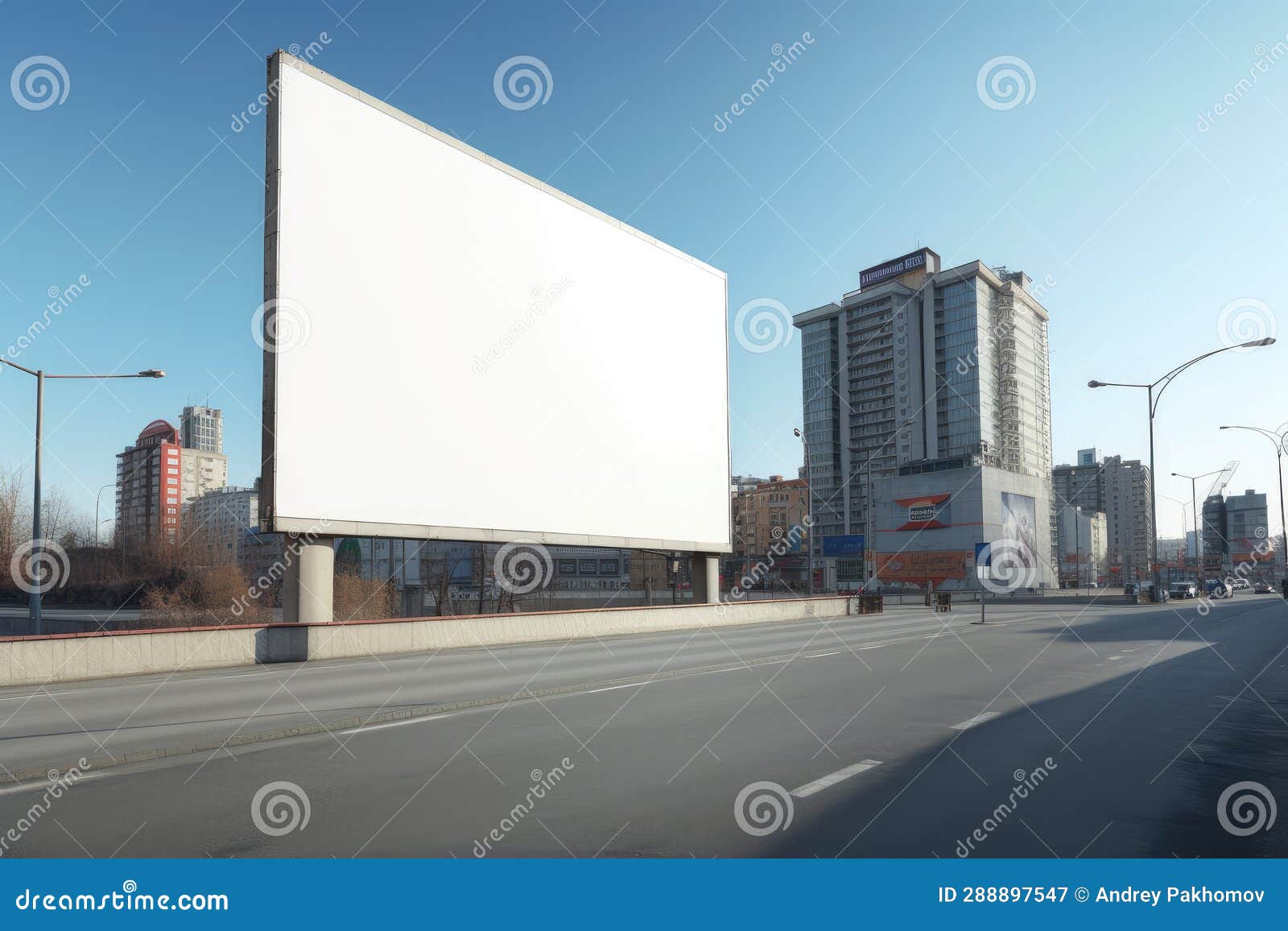 Big Empty Billboard in Big City, Empty Billboard with Copy Space for ...