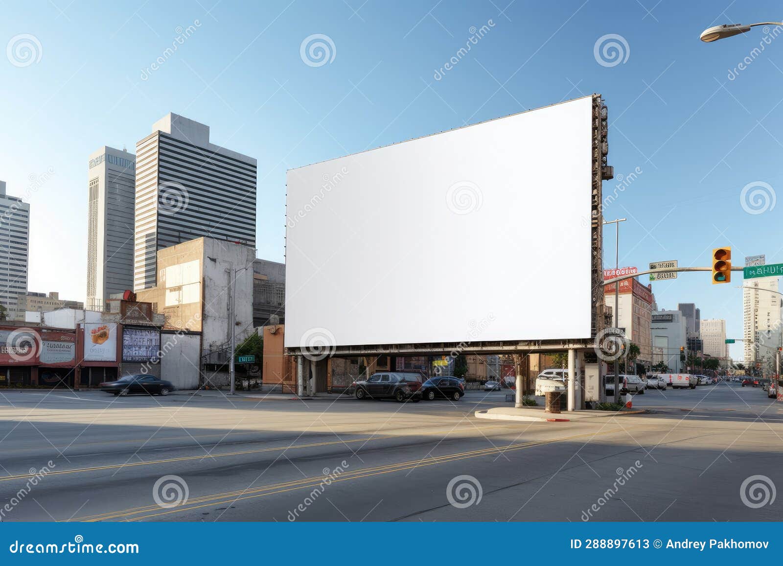 Big Empty Billboard in Big City, Empty Billboard with Copy Space for ...
