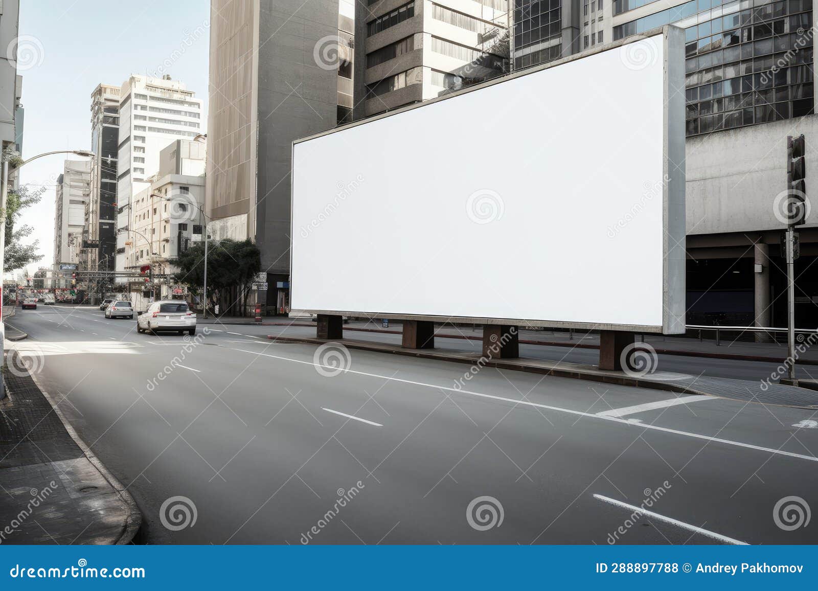 Big Empty Billboard in Big City, Empty Billboard with Copy Space for ...