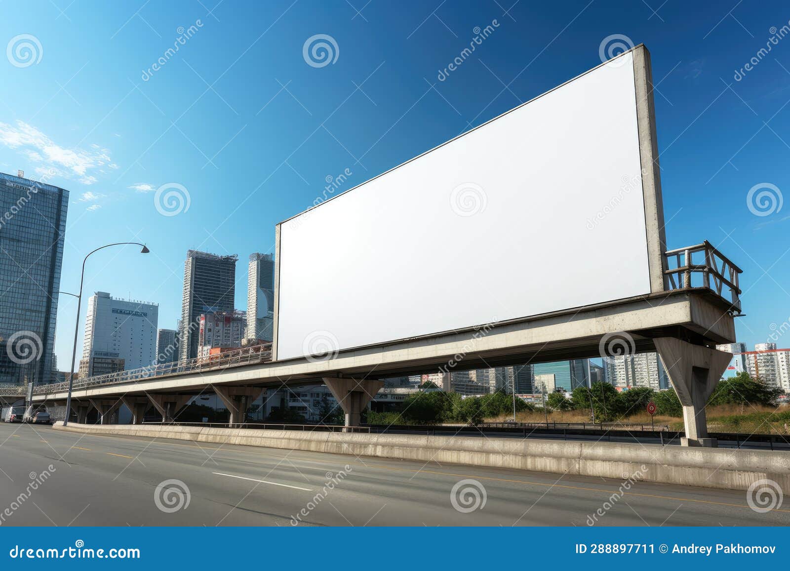Big Empty Billboard in Big City, Empty Billboard with Copy Space for ...