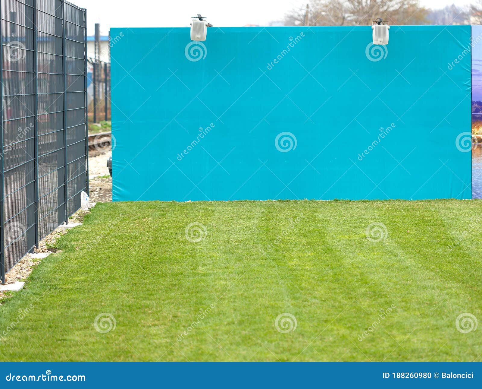 Billboard Grass stock photo. Image of reflectors, outdoor - 188260980