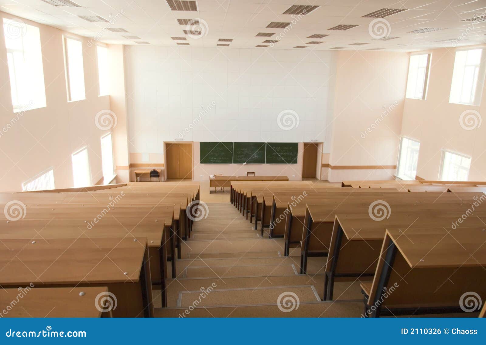Big empty lecture hall stock photo. Image of education - 2110326