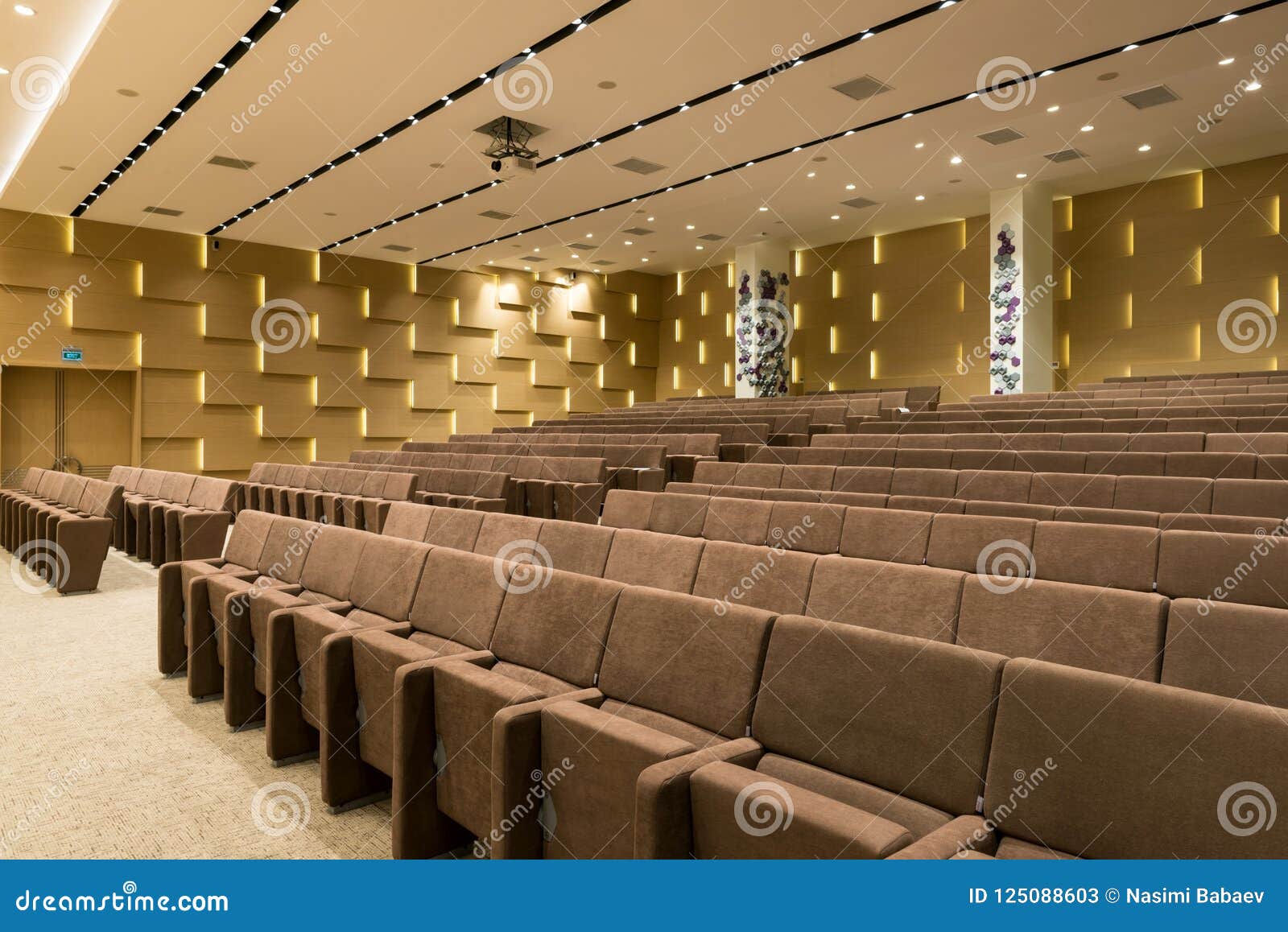 Big Empty Modern Meeting, Conference Hall Stock Image - Image of ...