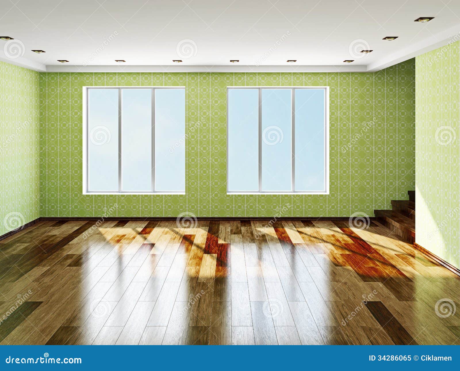 The big empty room stock illustration. Illustration of house - 34286065