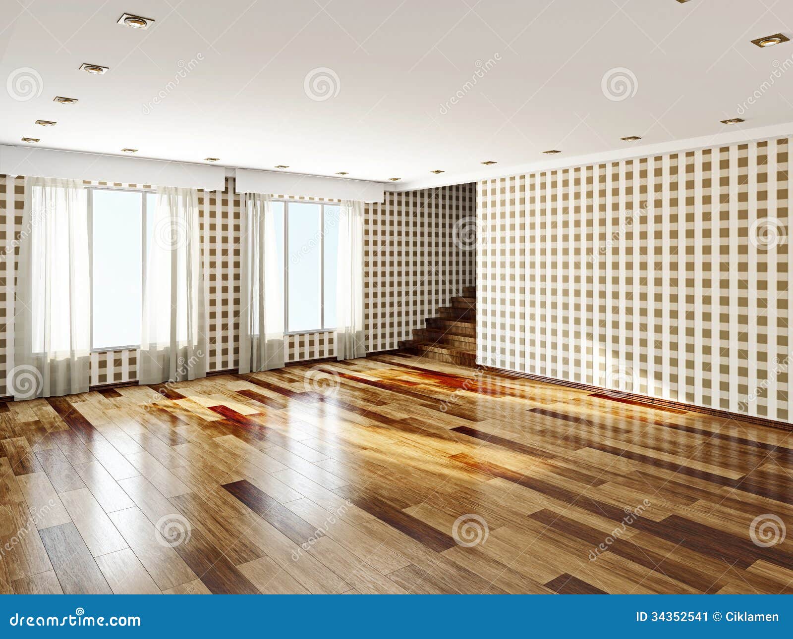 The big empty room stock illustration. Illustration of interior - 34352541