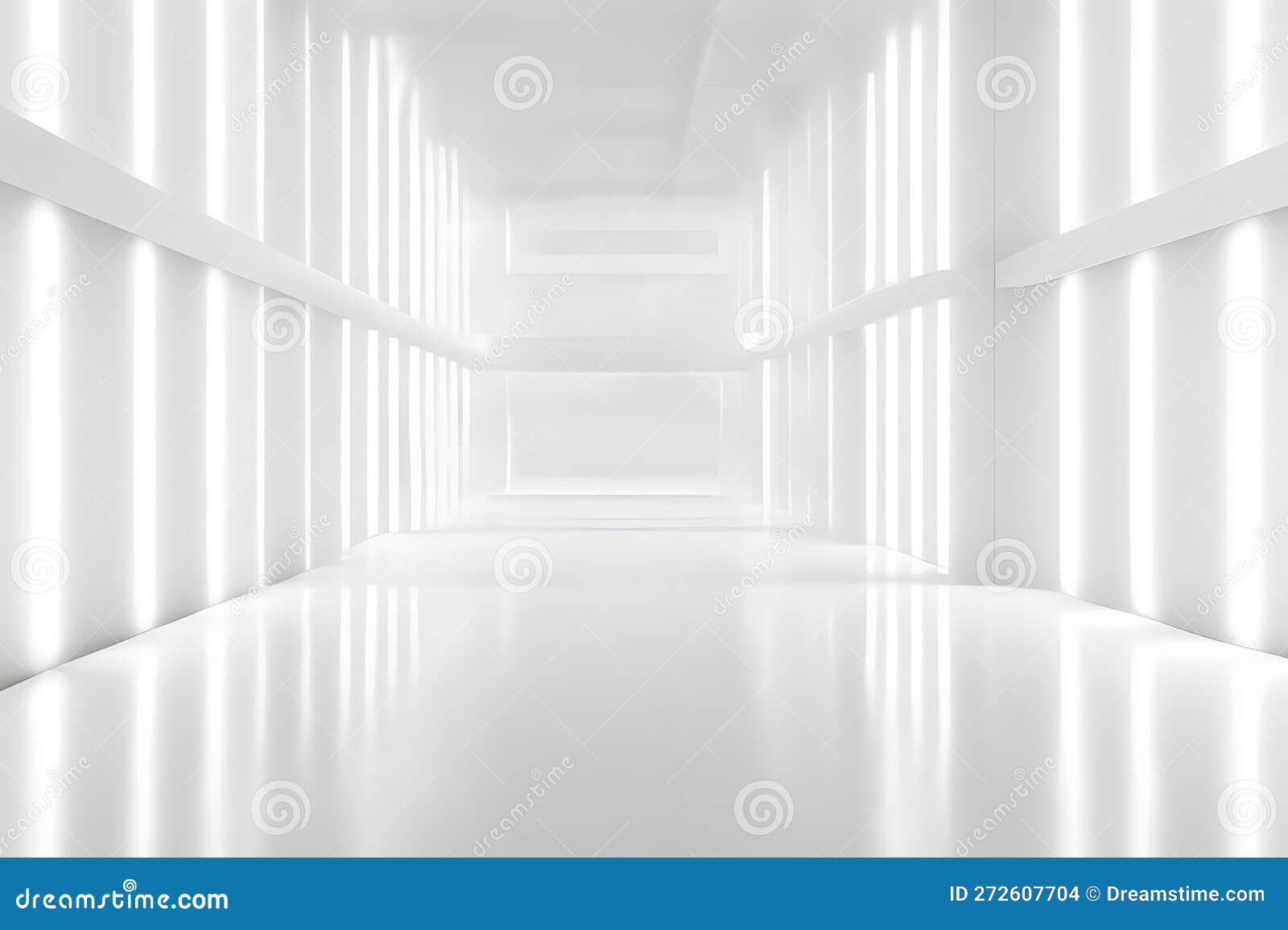 Big Empty White Room. Generative AI Stock Illustration - Illustration ...