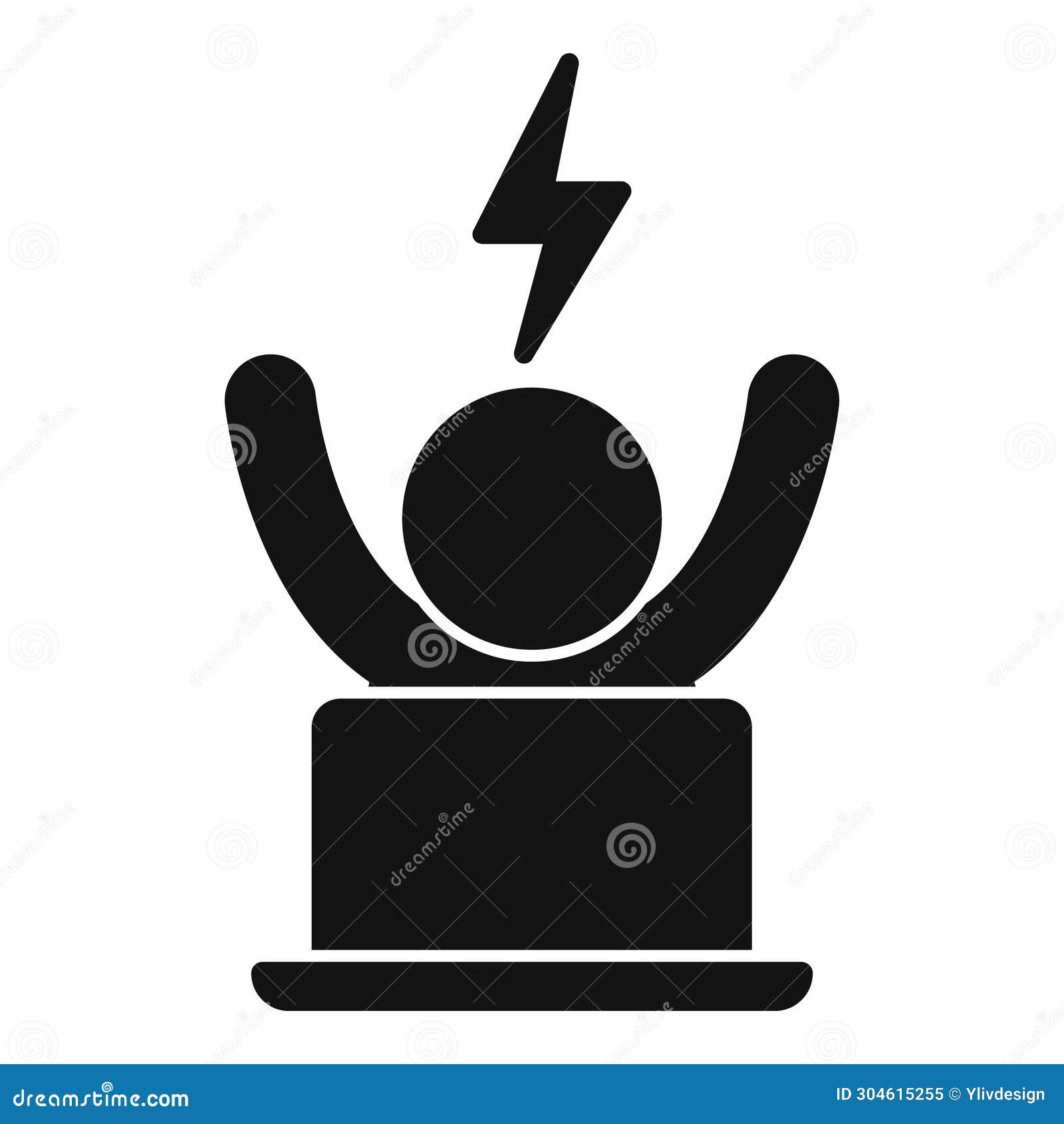 Big Energy Late Work Icon Simple Vector. Fast Active Man Stock ...