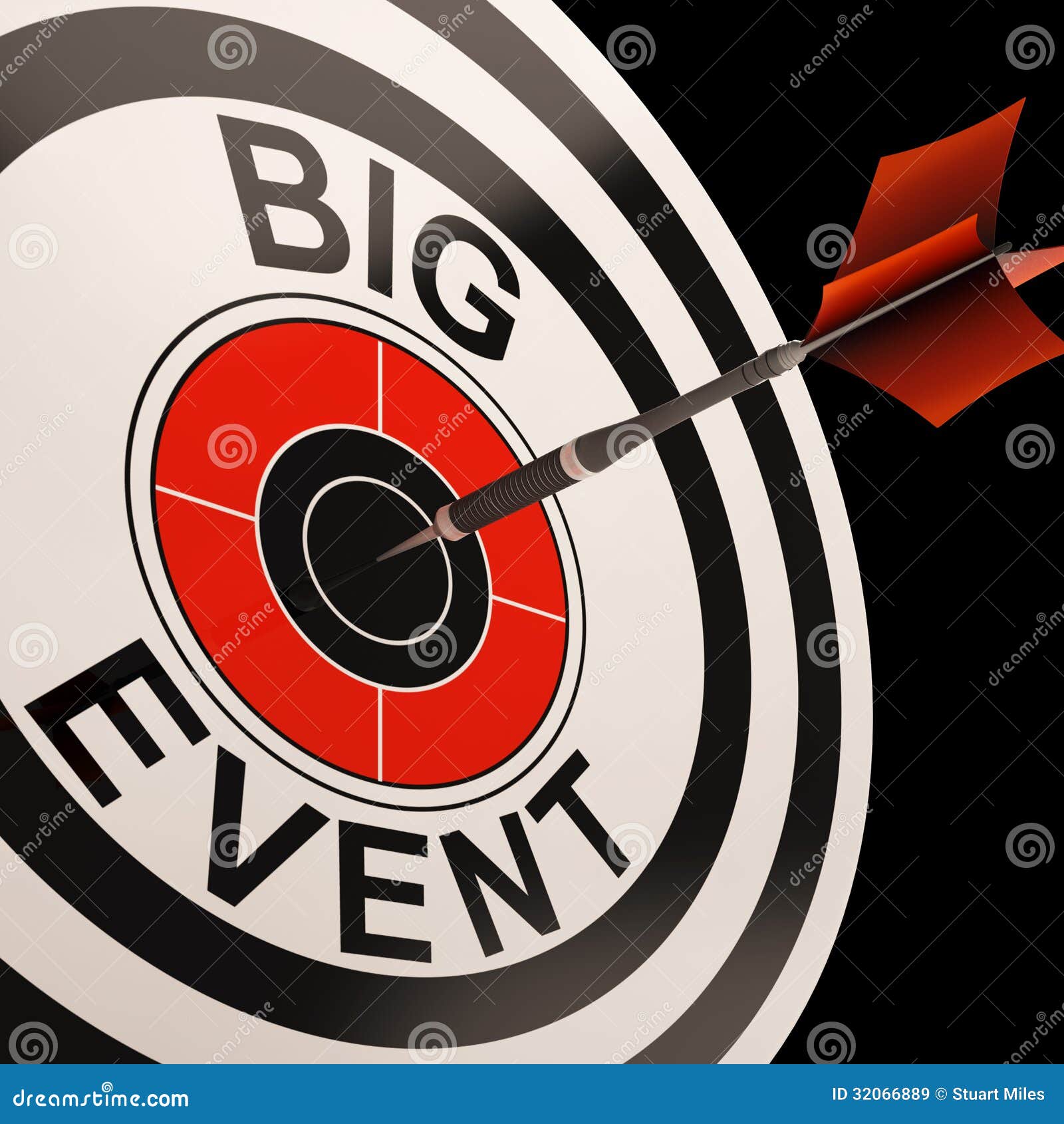 Big Event Target Shows Celebrations and Parties Stock Illustration ...