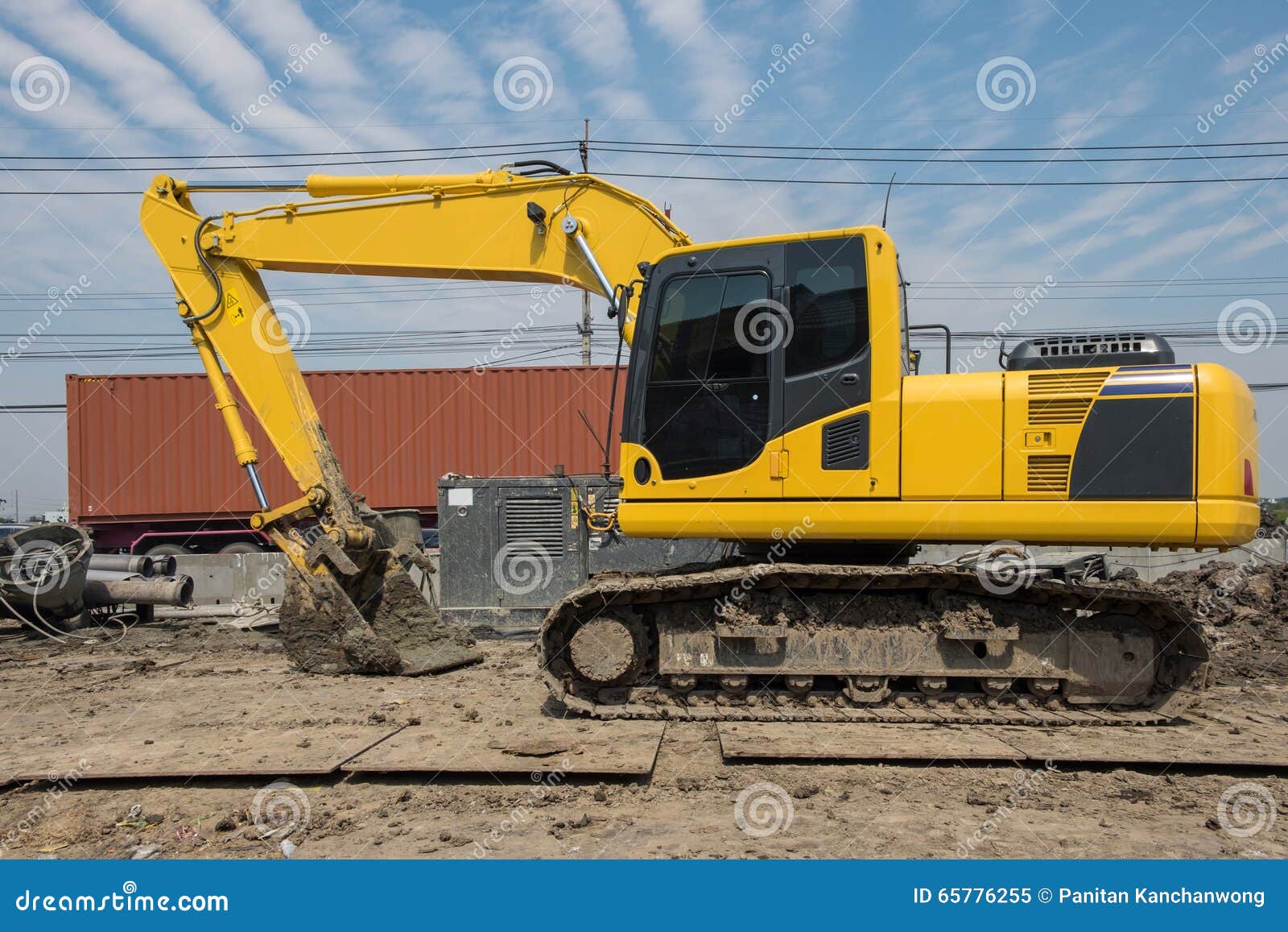 Big excavator stock image. Image of equipment, excavator - 65776255