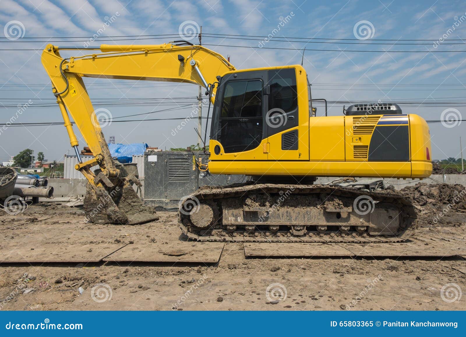 Big excavator stock image. Image of excavation, equipment - 65803365