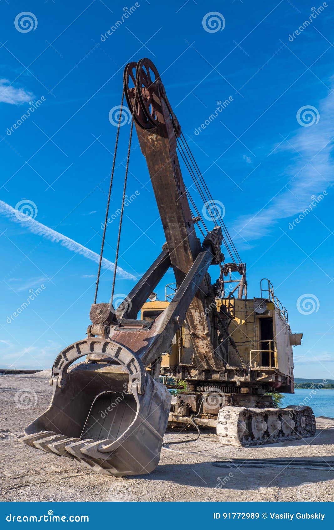 Big excavator stock image. Image of excavator, limestone - 91772989