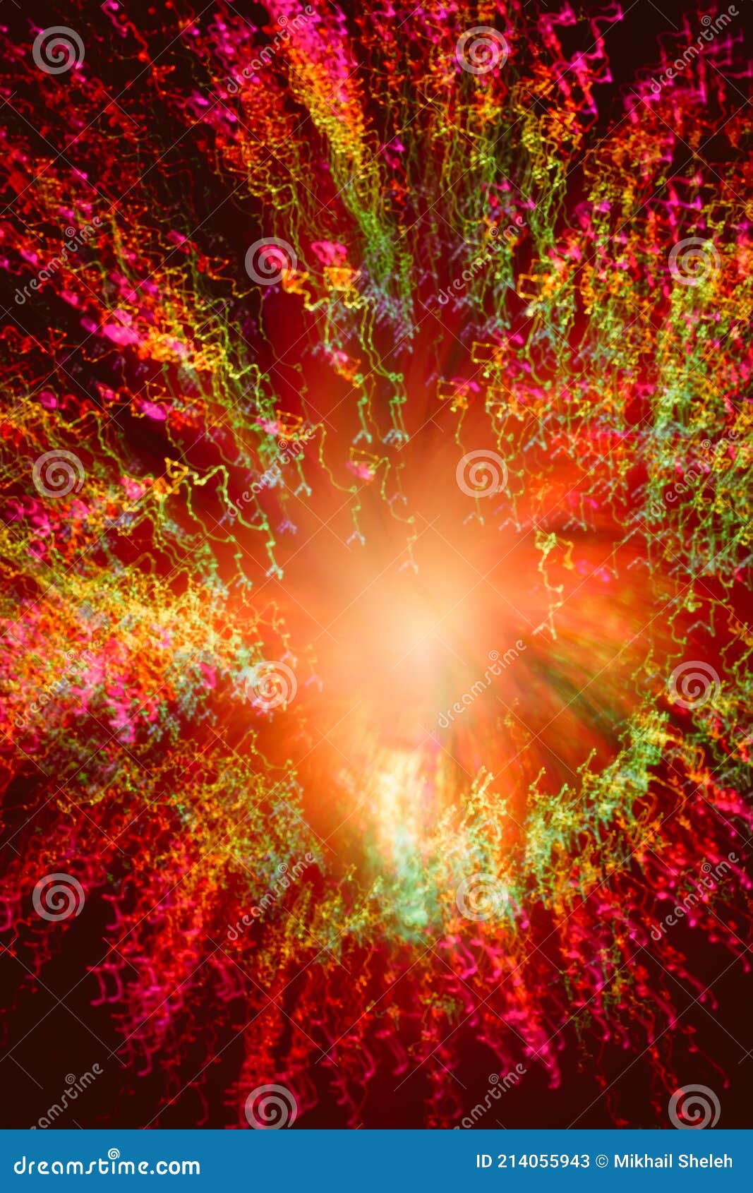 Big Explosion. Expanding Universe. Fireworks Explosion Stock ...