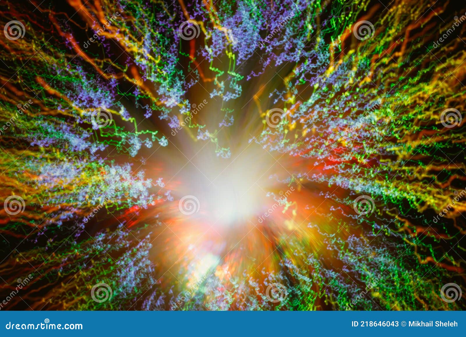 Big Explosion. Expanding Universe. Fireworks Explosion. Abstraction ...