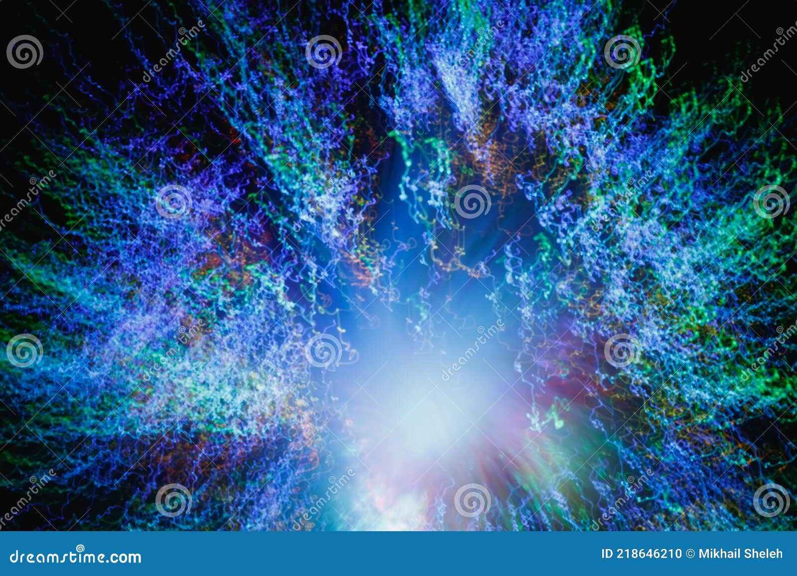 Big Explosion. Expanding Universe. Fireworks Explosion. Abstraction ...