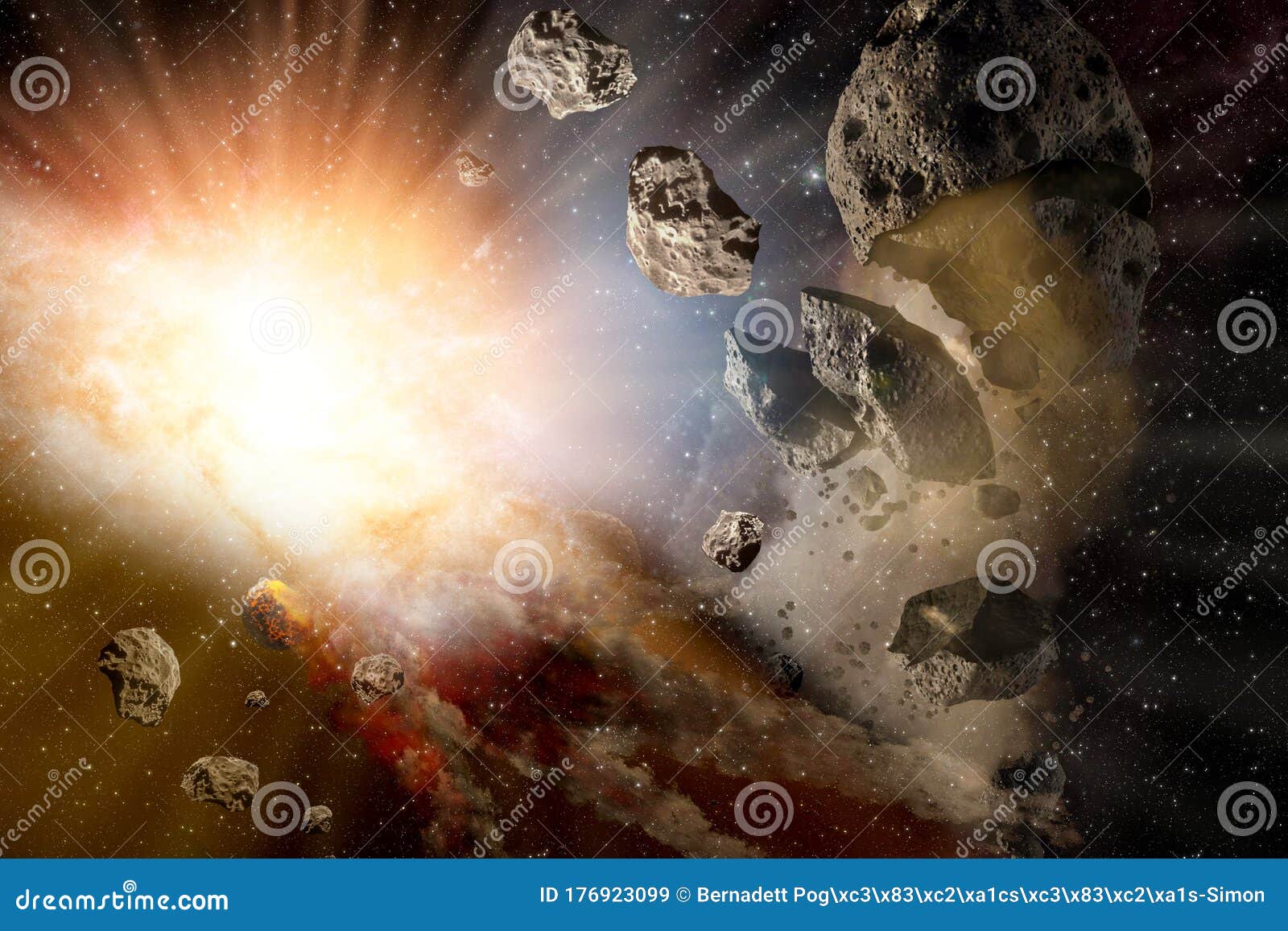 Big Explosion in the Galaxy Outerspace Armageddon Elements of this ...