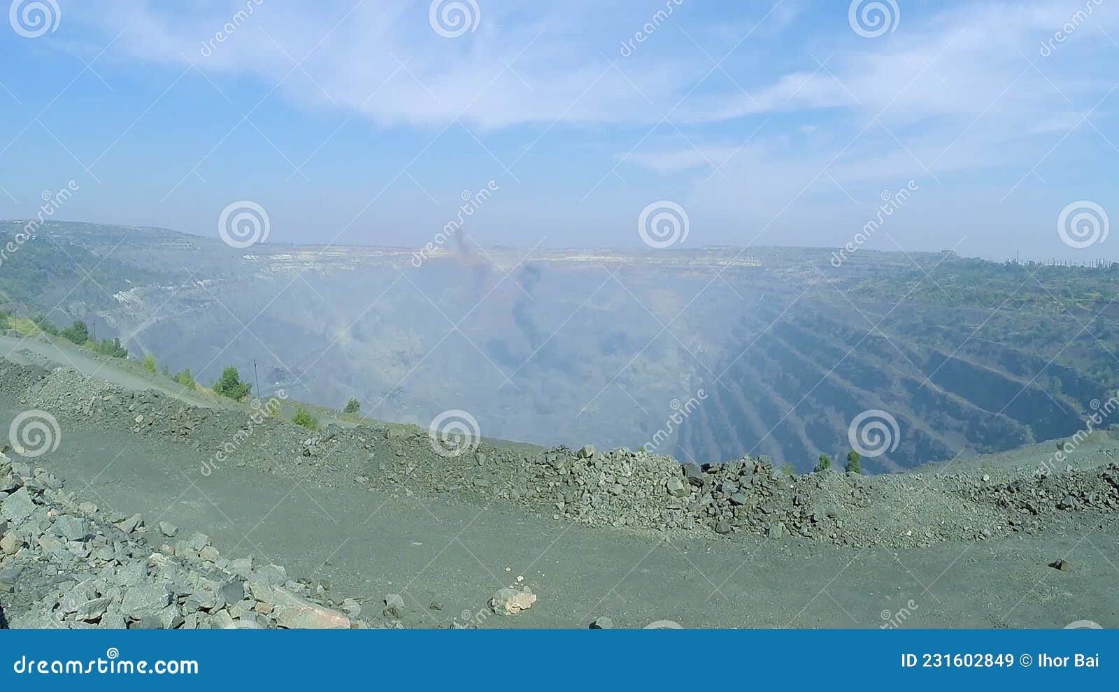 Big Explosion in an Iron Ore Quarry. a Controlled Explosion in a Quarry ...