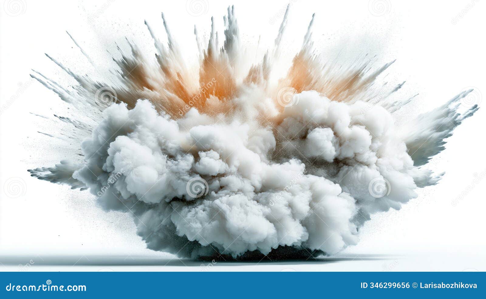 Smoke Dust Explosion Cartoon Frame Comic Style Illustration Vector ...