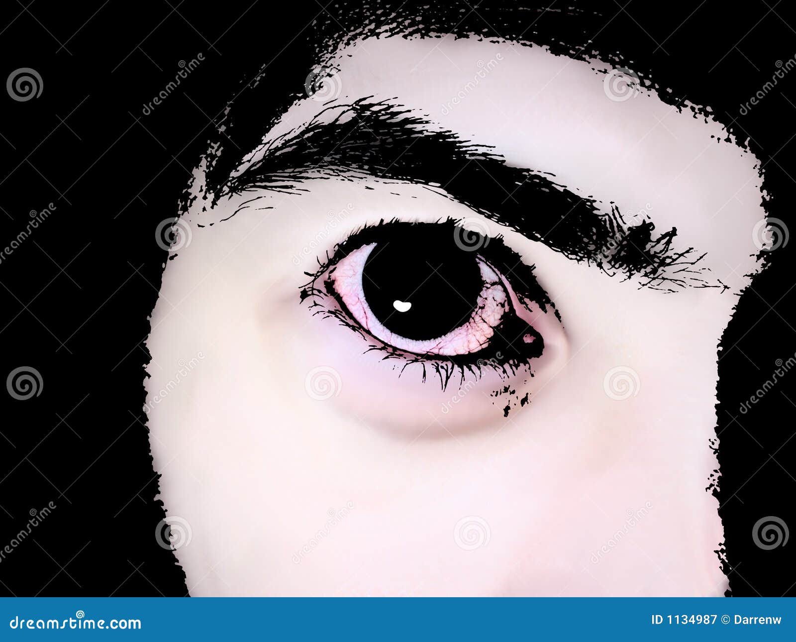 Big Eye stock illustration. Illustration of male, face - 1134987