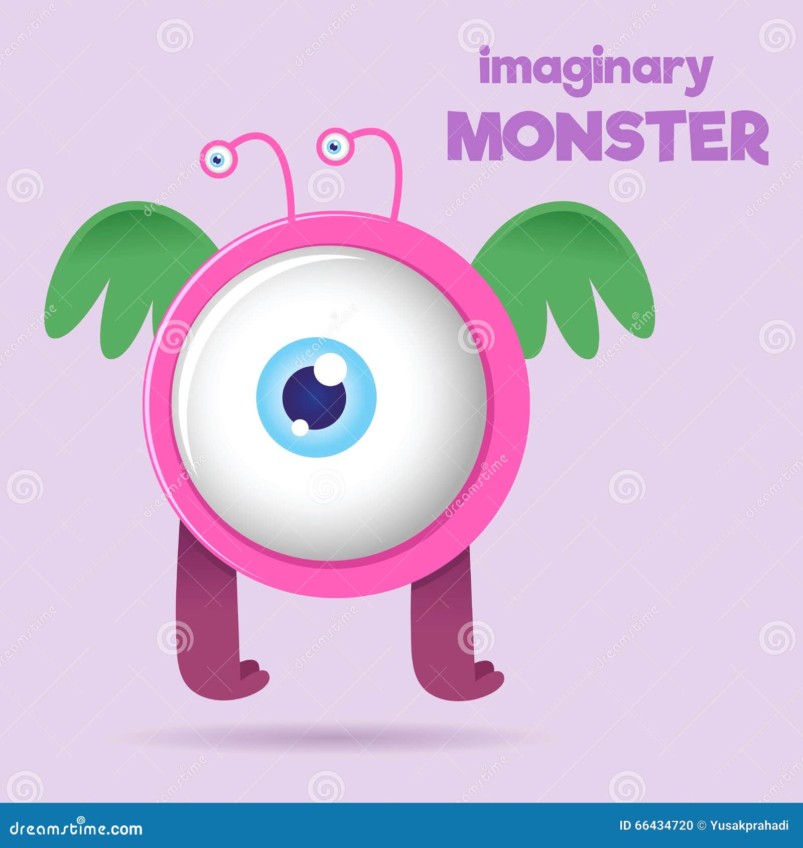 Big Eye Children Imaginary Monster Stock Vector - Illustration of ...