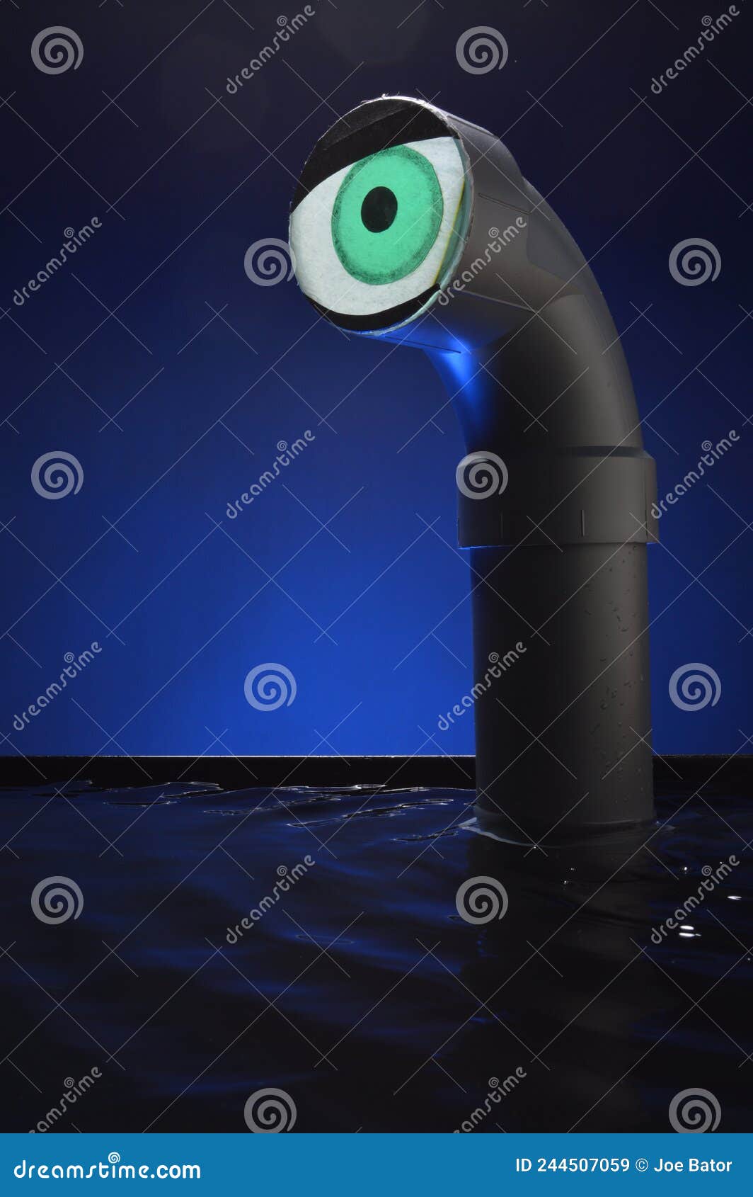 Periscope Peeking Up through Water Surface Stock Image - Image of boat ...