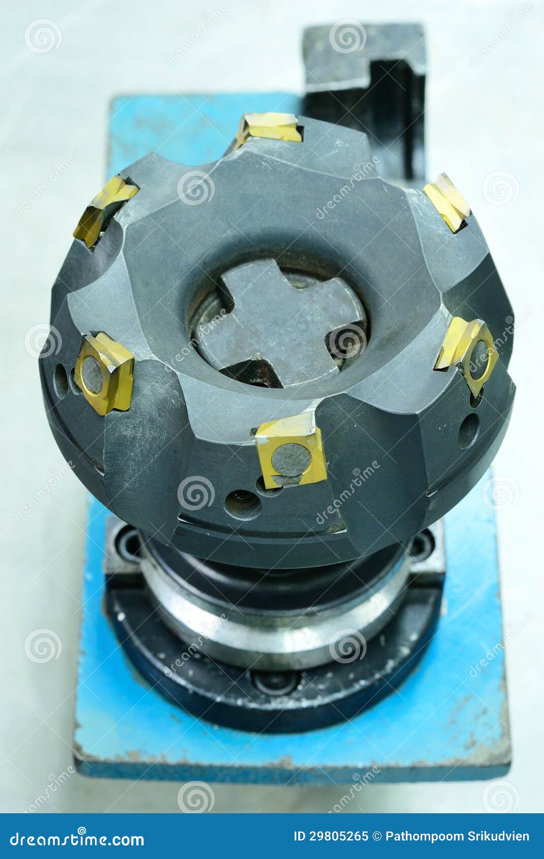 Big Face Milling Tool CNC Machine Stock Image - Image of engineers ...
