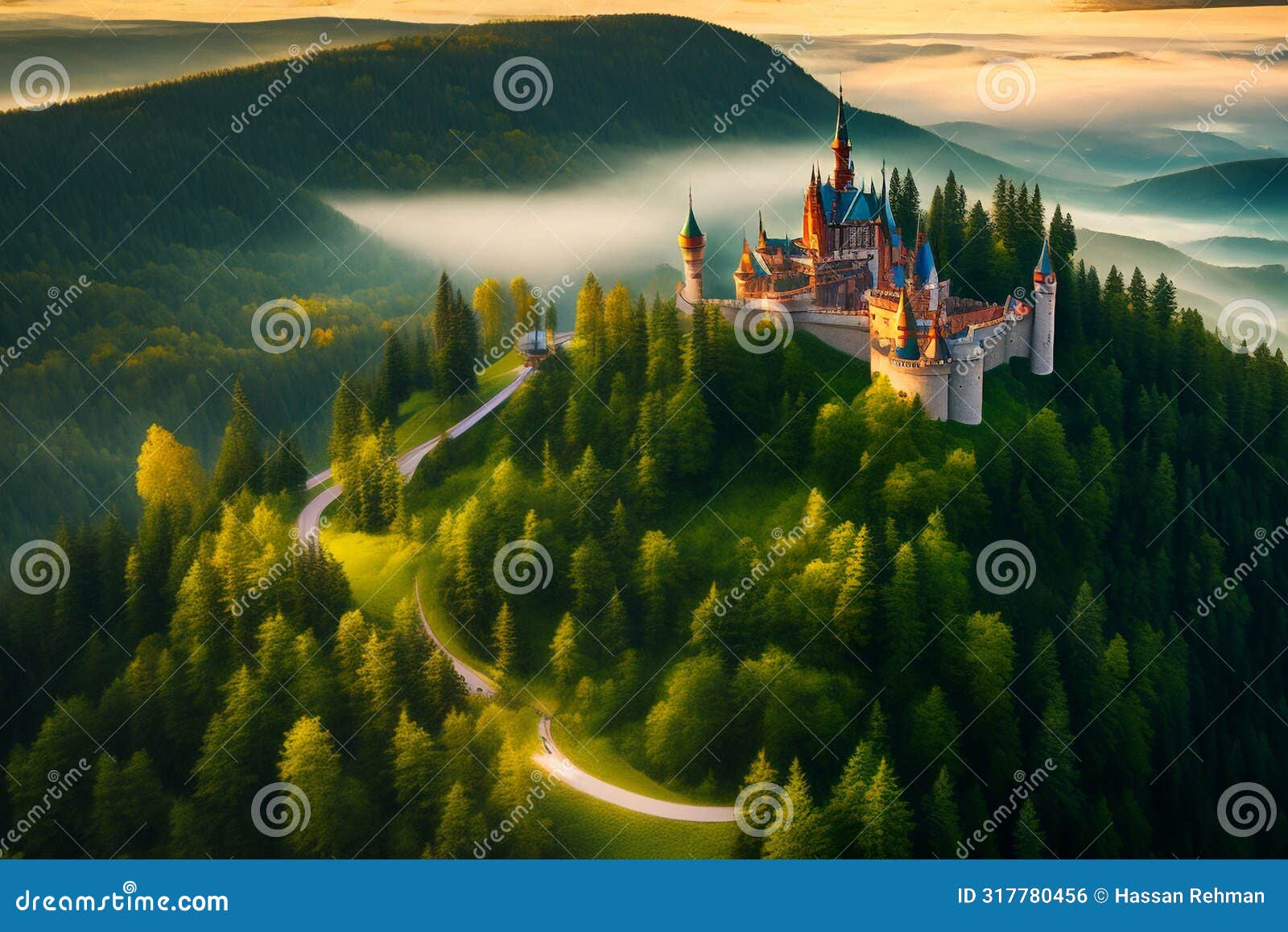 Magical Schloss Castle In The Bavarian Alps Stock Photo | CartoonDealer ...