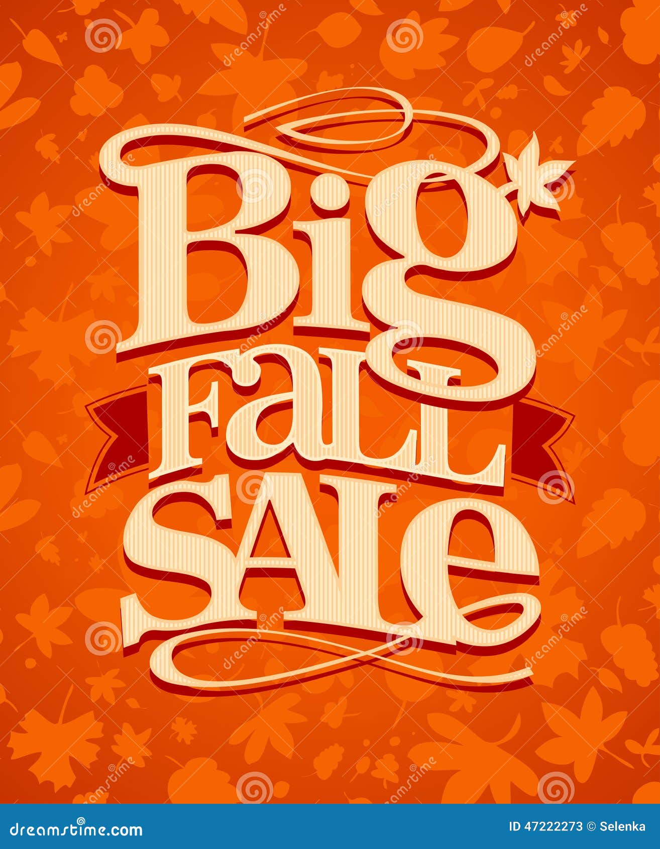 Big Fall Sale Design. Stock Vector - Image: 47222273
