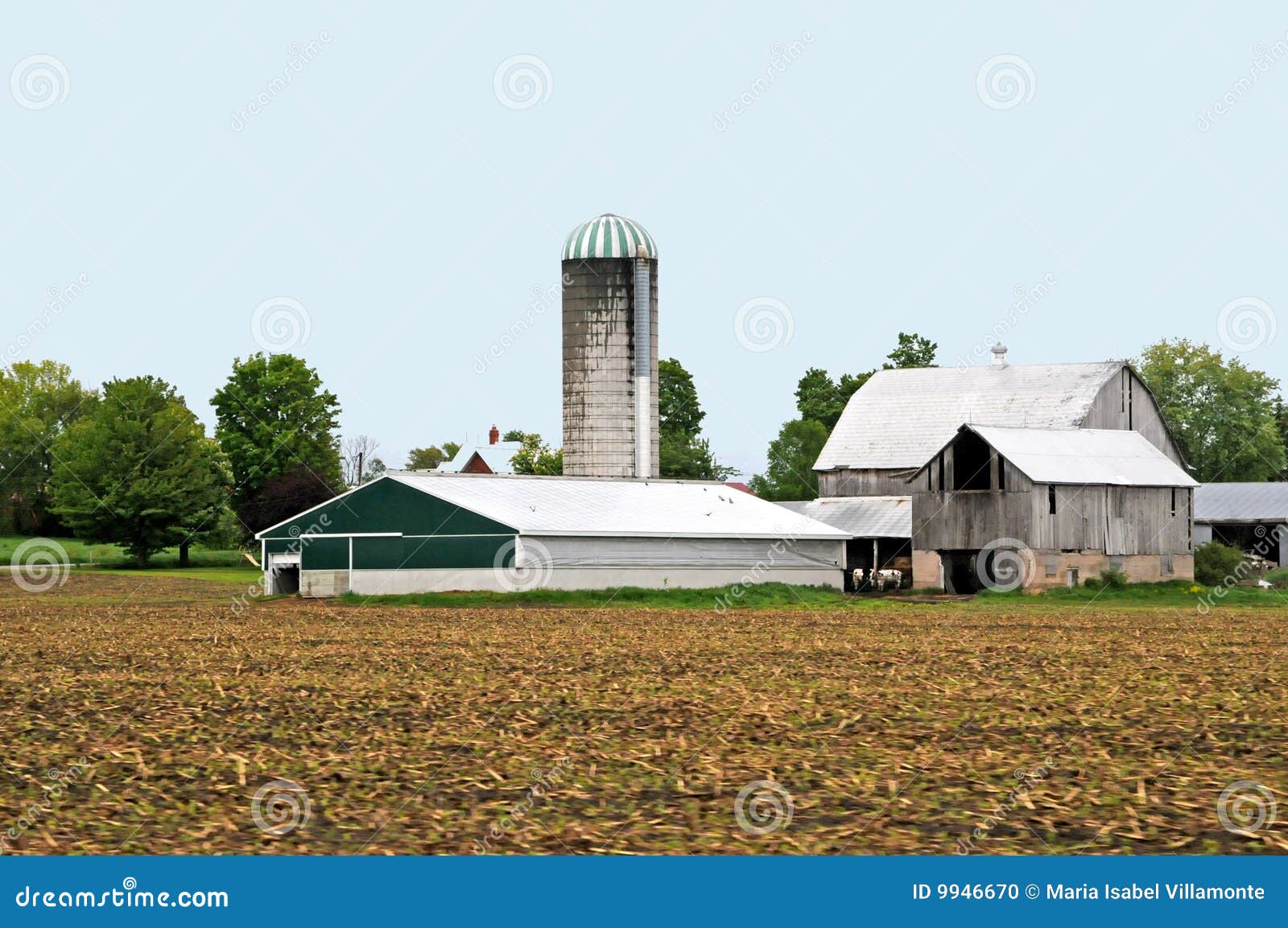 Big Farm stock photo. Image of beautiful, house, clouds - 9946670