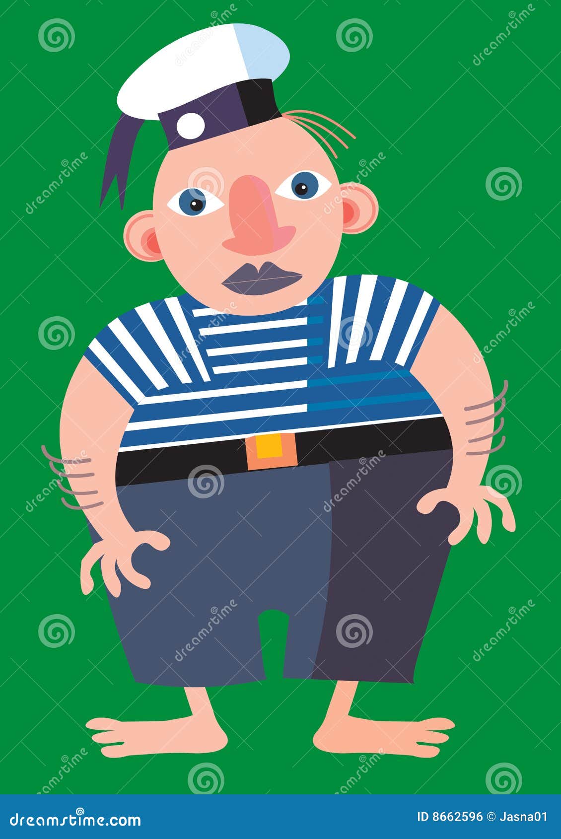 Big Fat Man In Sailor Uniform Picture. Image: 8662596