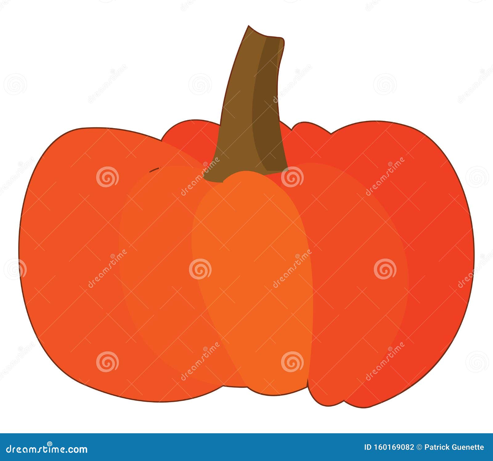 Fat Pumpkin, Vector or Color Illustration Stock Illustration ...