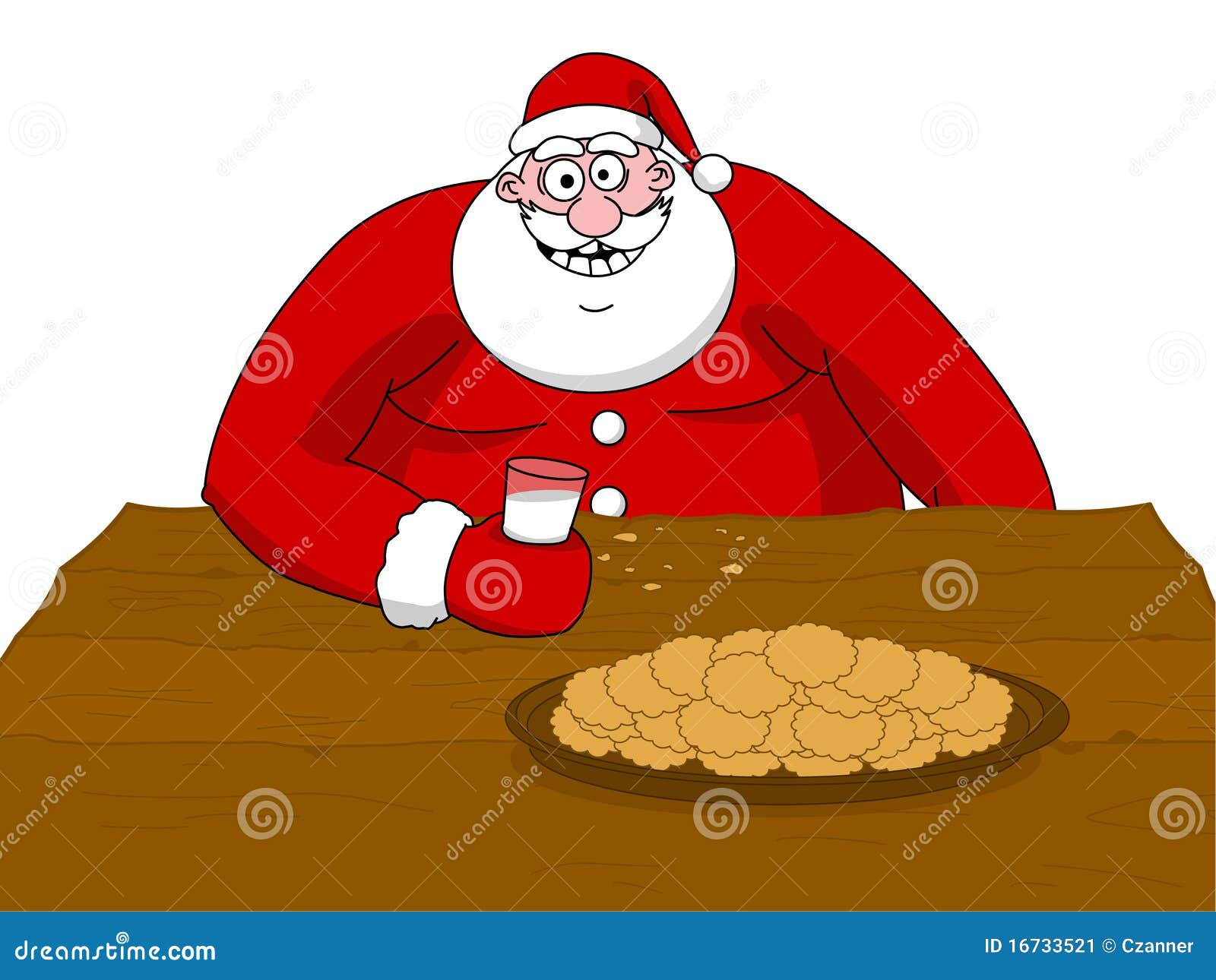 Big fat Santa Claus eating stock vector. Illustration of food - 16733521