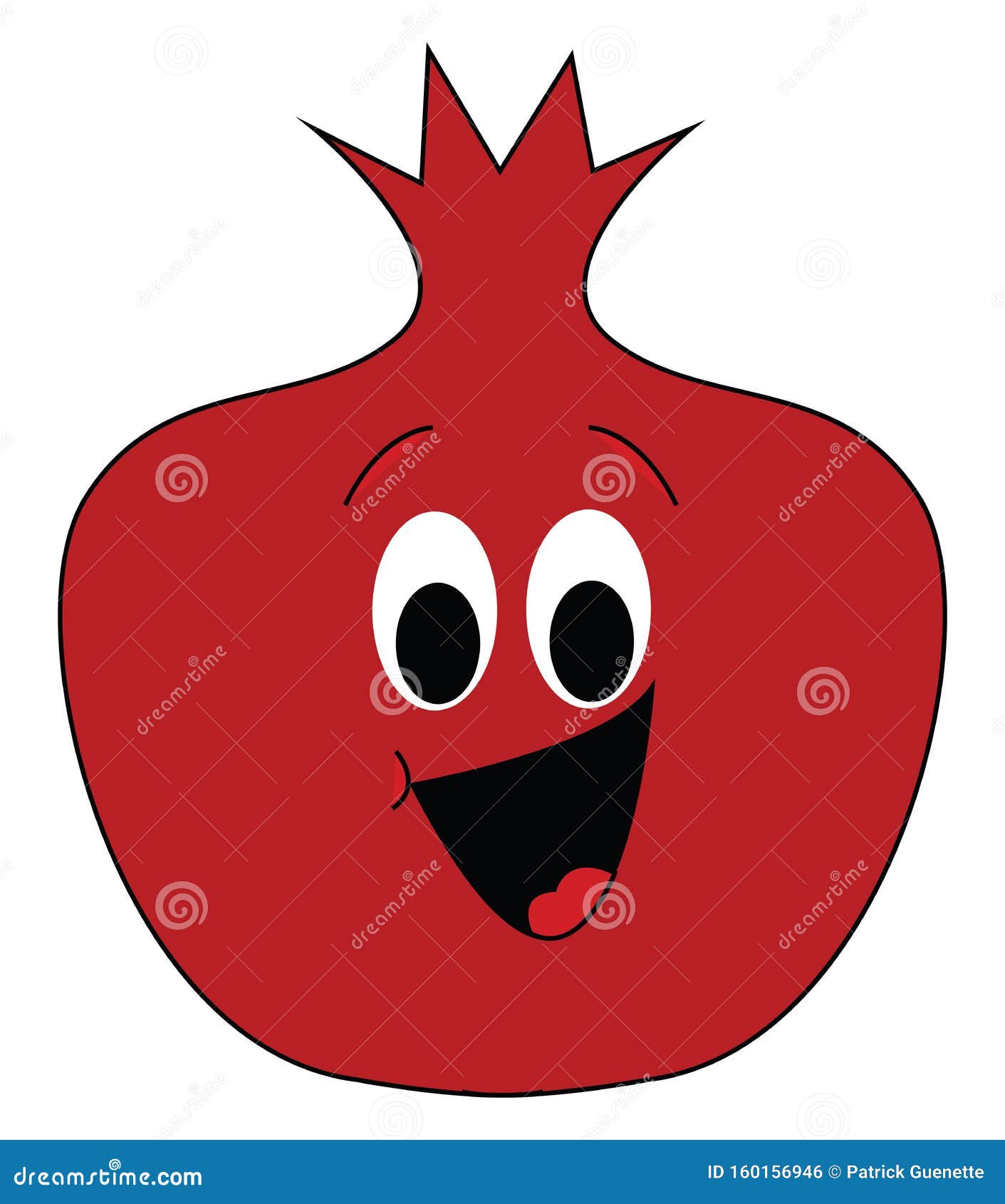 Smiling Garnet Vector or Color Illustration Stock Vector - Illustration ...