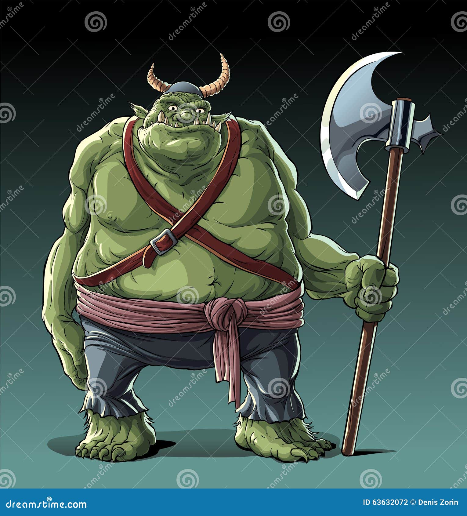 Big fat troll stock vector. Illustration of moonlight - 63632072