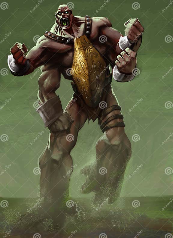 A Big and Ferocious Creature Stock Illustration - Illustration of evil ...