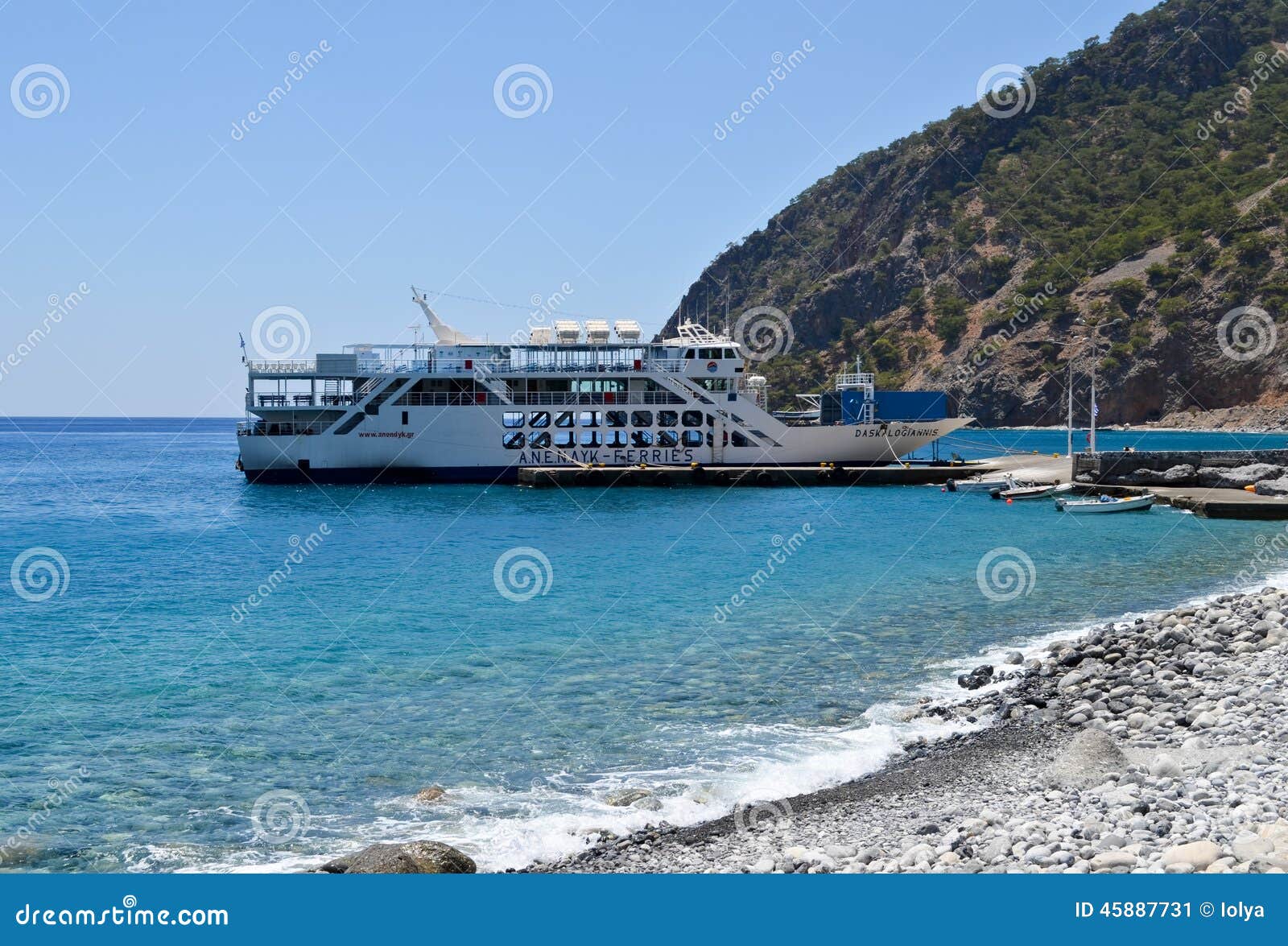 Big ferry editorial photo. Image of boat, greece, harbor - 45887731