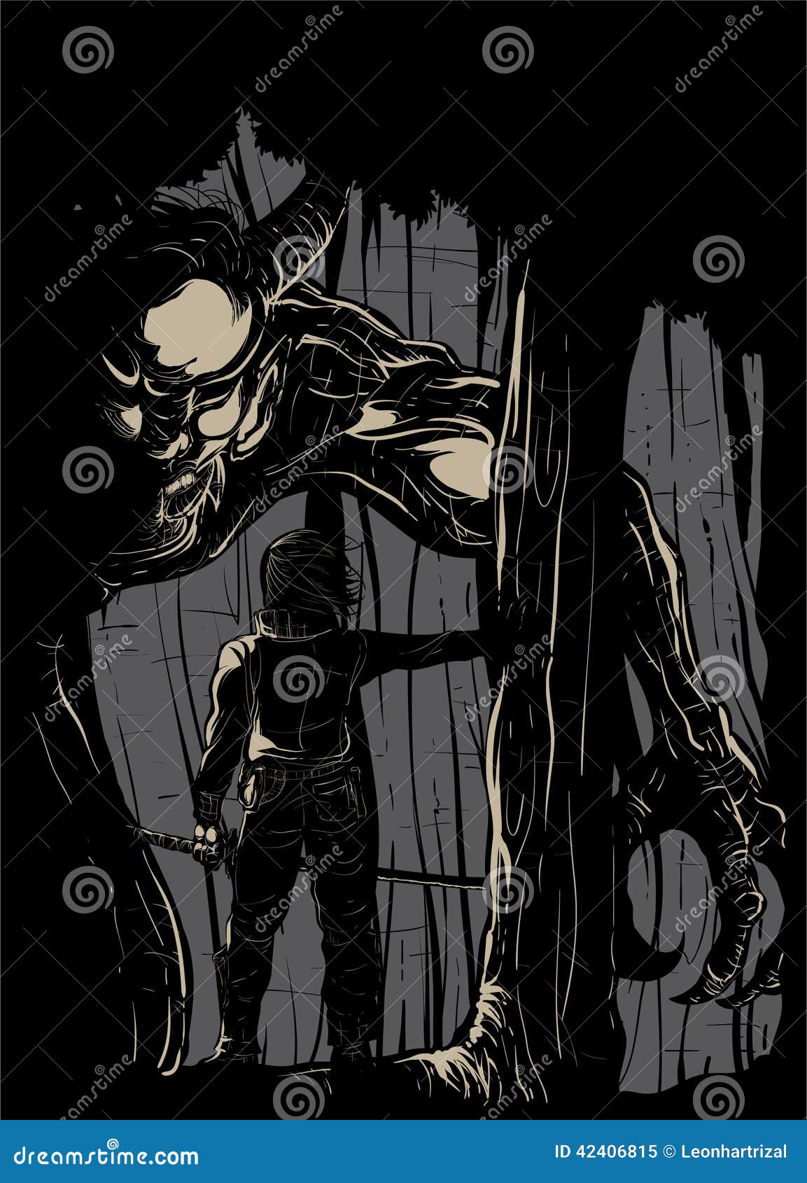 The Big fight stock vector. Illustration of vector, afraid - 42406815