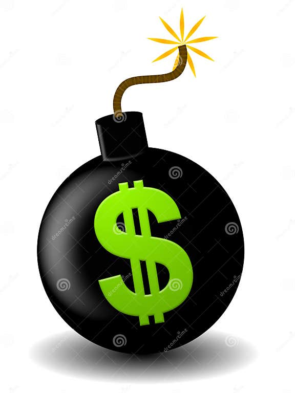 Big Financial Bomb stock illustration. Illustration of green - 5290364