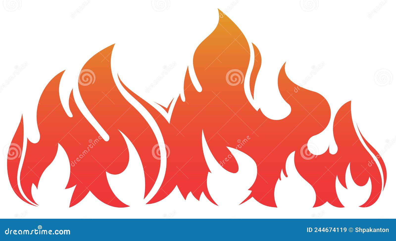 Big Fire Icon for Your Design. Blazing Flame, Fire, Bonfire Vector ...