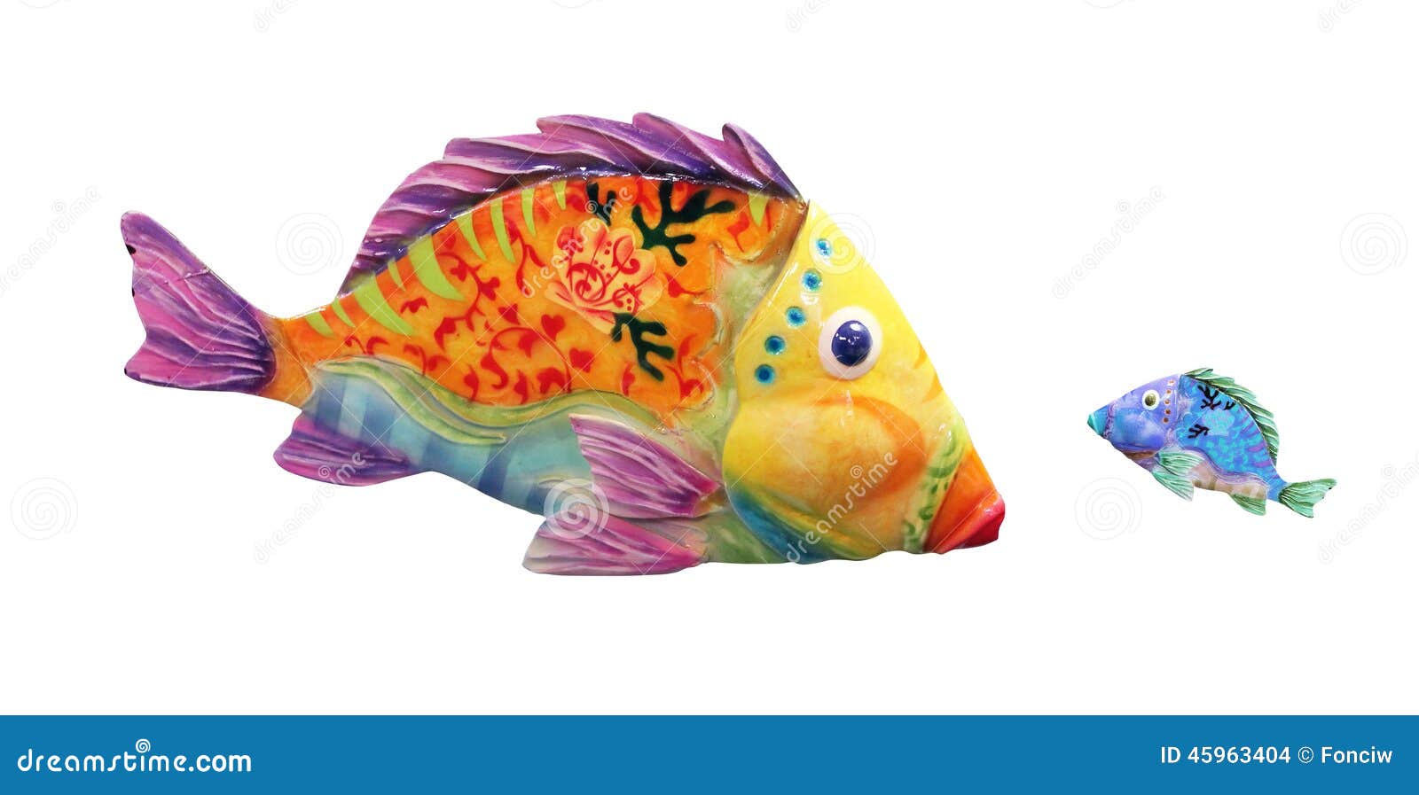 Big Fish Against Little Fish Stock Illustration - Illustration of ...