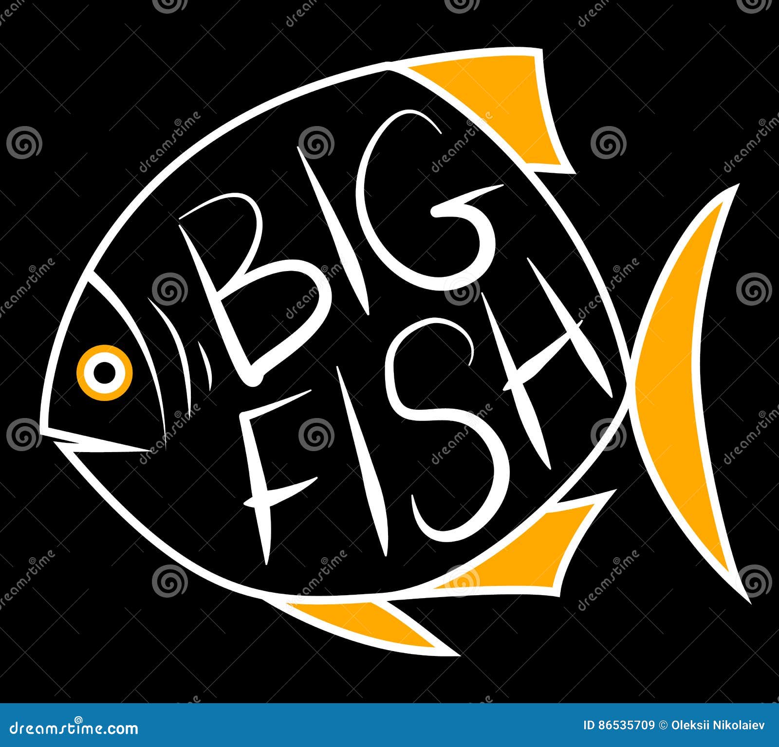 Big Fish Background for Text. Stock Vector - Illustration of animal ...
