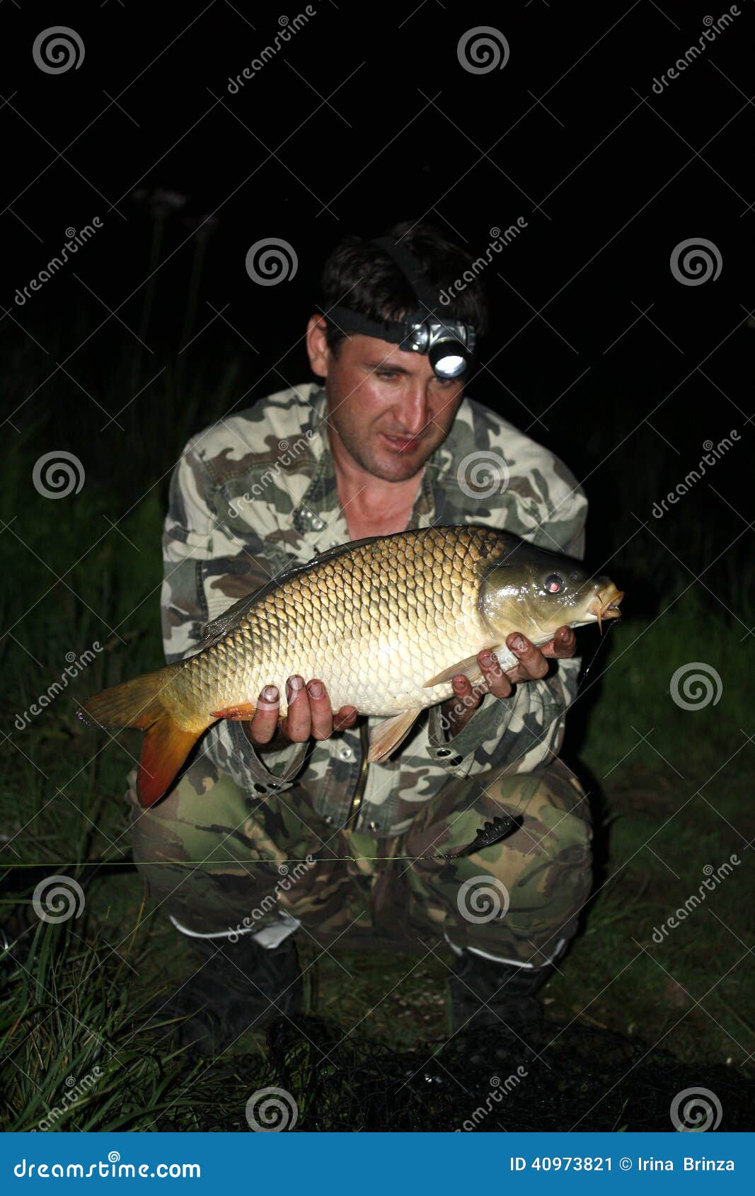 Big Fish Capture by Fishing Stock Image - Image of lake, carp: 40973821