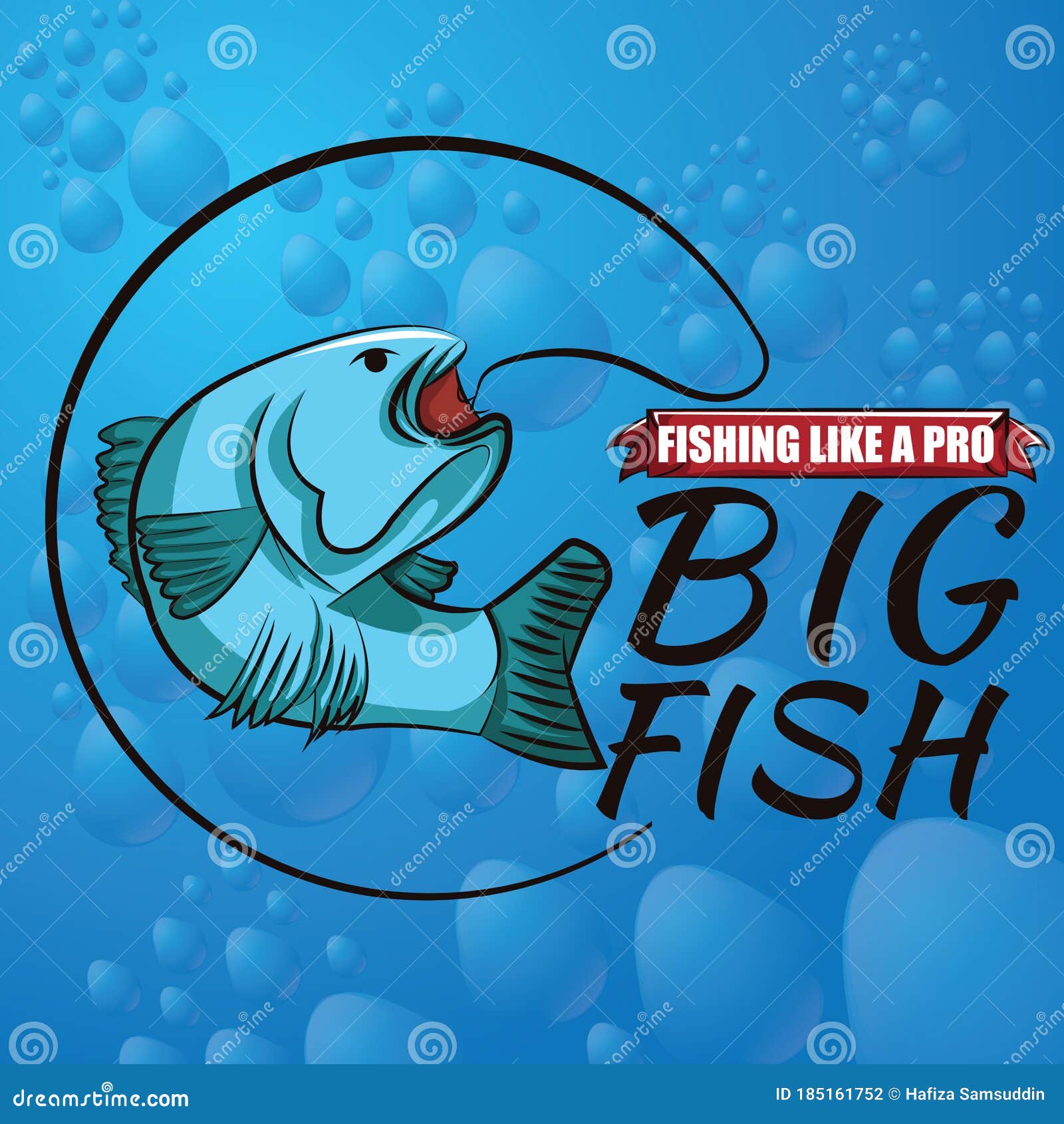 Big Fish Design. Vector Illustration Decorative Design Stock Vector ...
