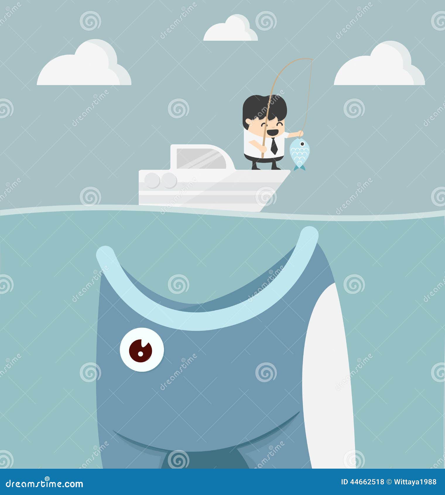 Consume Fish Consume Plastic Cartoon Vector | CartoonDealer.com #187824865