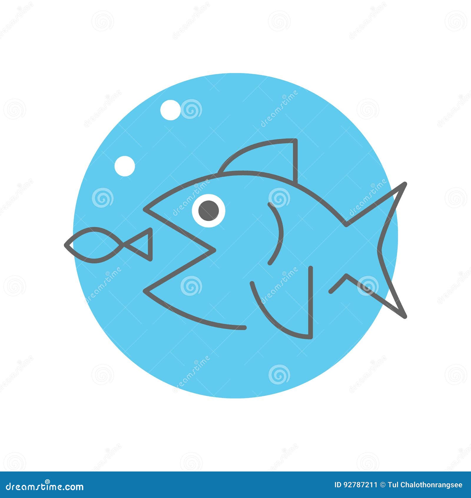 Big Fish Eating Little Fish Stock Vector - Illustration of logo, icon ...