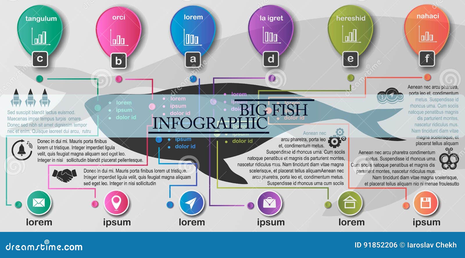 Big Fish Infographics Stock Photo | CartoonDealer.com #91852206
